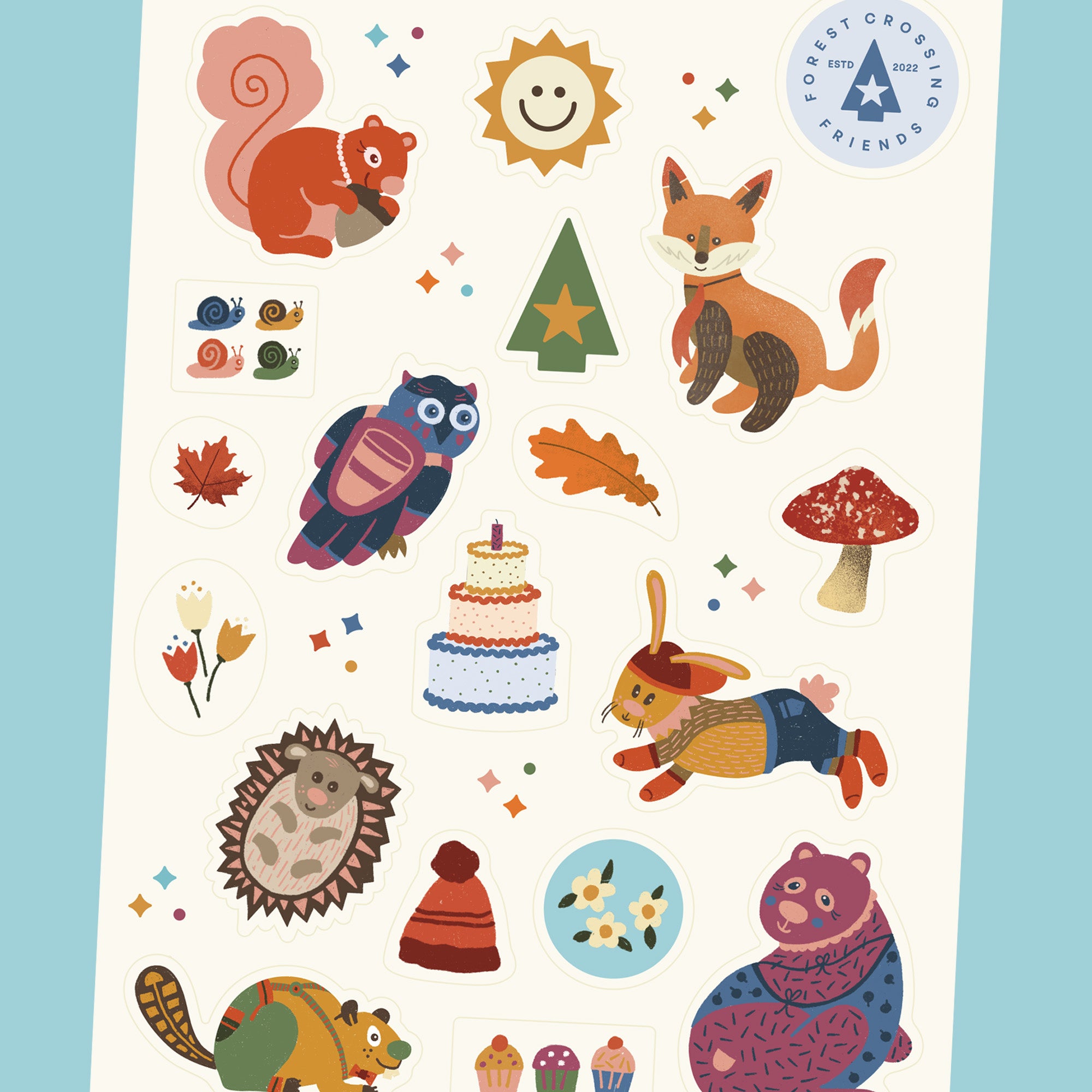 Forest Crossing Sticker Sheet – Forest Crossing Friends